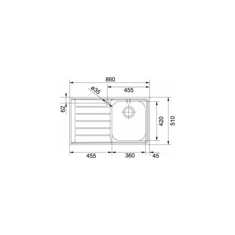 Chiuveta Franke NET 611 Inox Microdekor