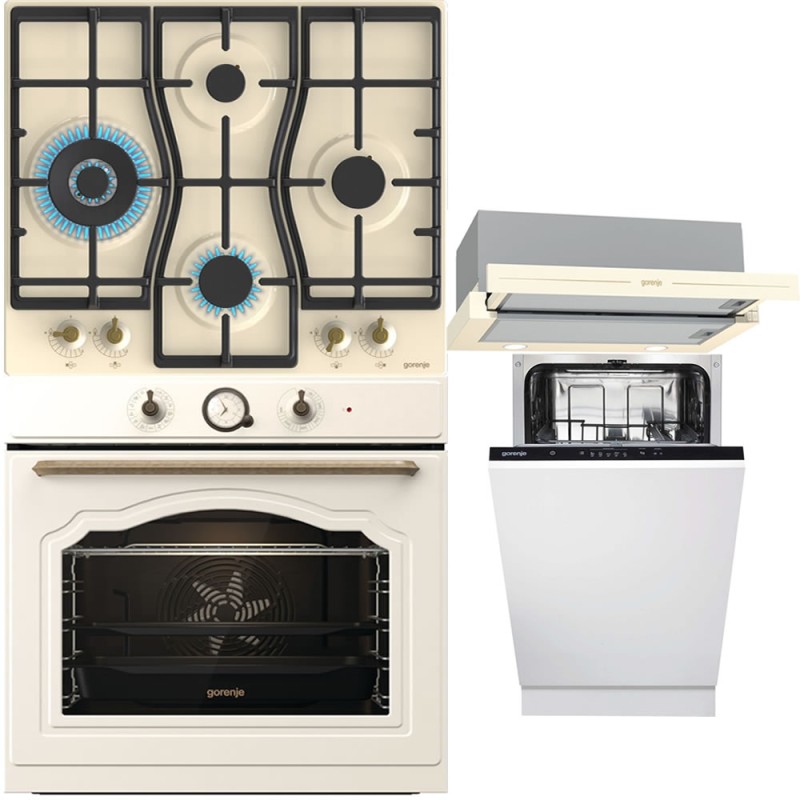 Set Rustic Gorenje: Cuptor, Plita, Hota